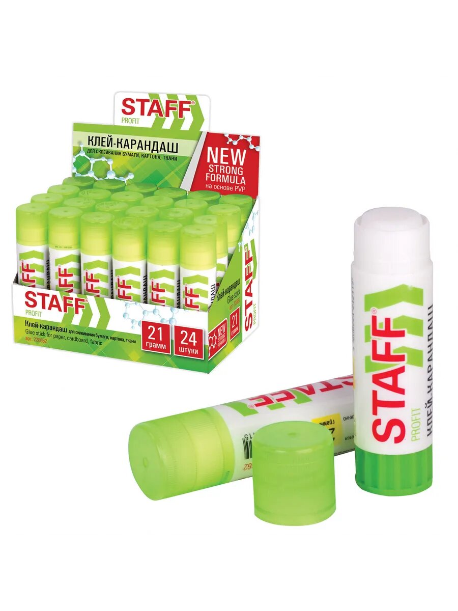 Клей-карандаш усиленный 21 г, 6 шт.