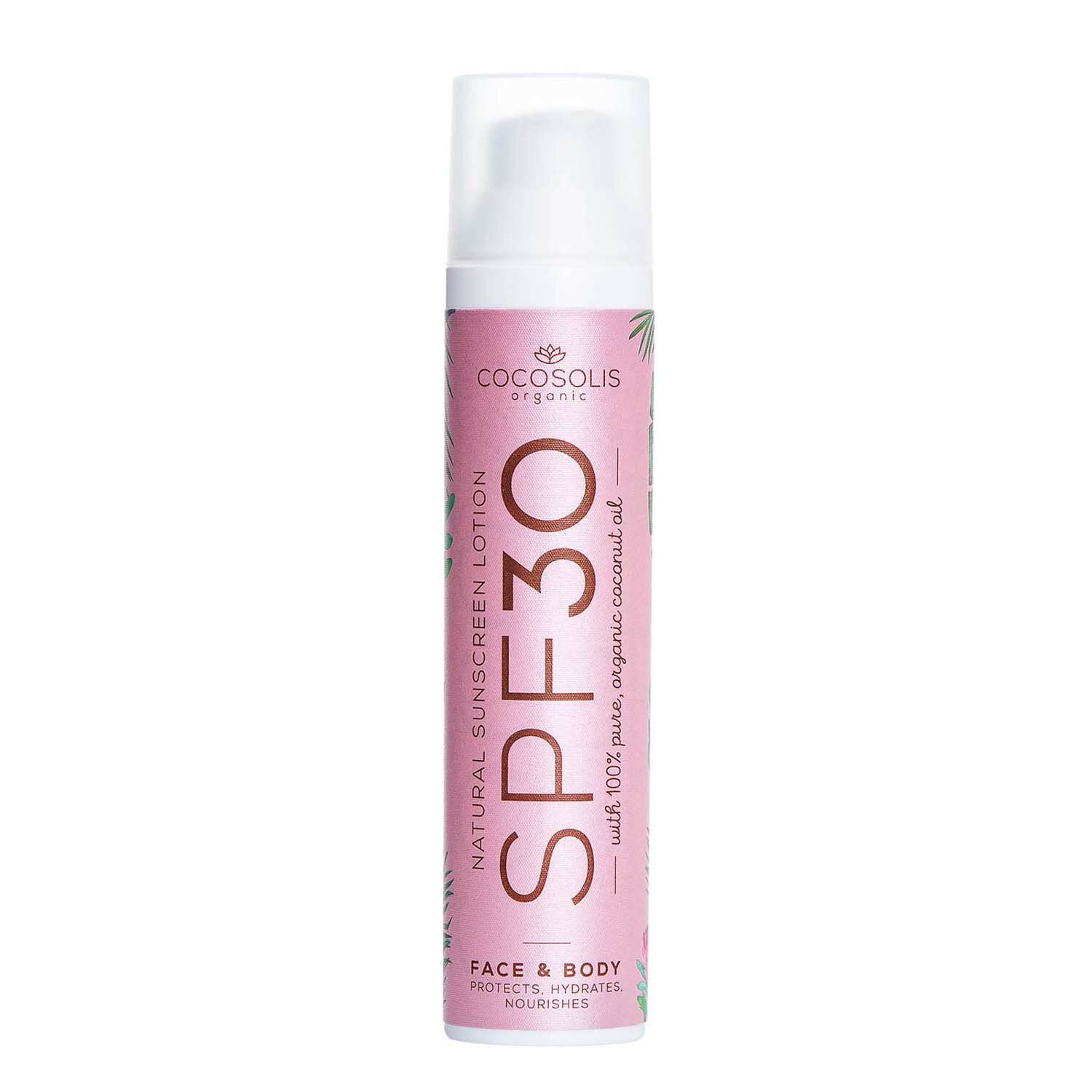 COCOSOLIS NATURAL SUNSCREEN LOTION SPF30 Лосьон солнцезащитный для лица и тела SPF30