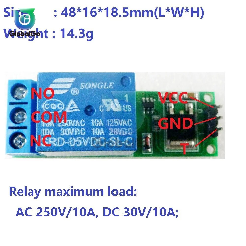 Aideepen DC 6-24V Flip-Flop Latch Relay Module — фото 1
