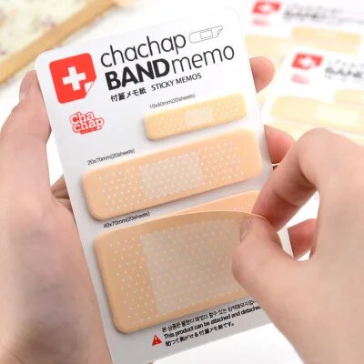 Блокнотные наклейки Mengtai Band Aid, 3 шт.