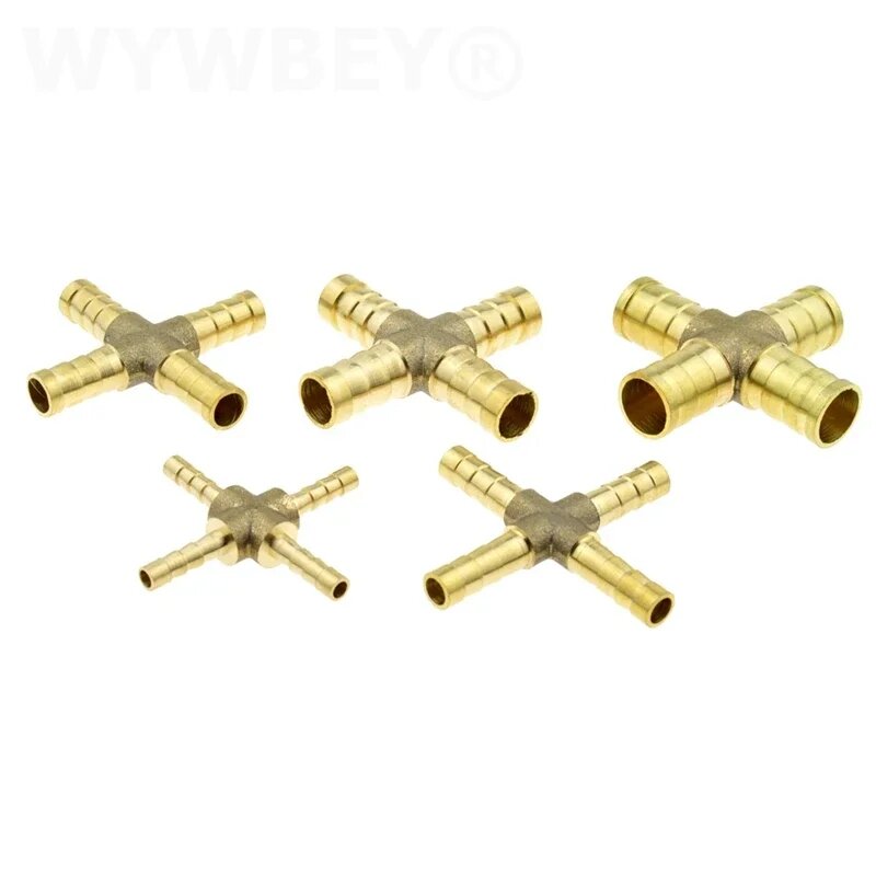 Латунный тройник WYWBEY 5mm для шлангов, 4 Way