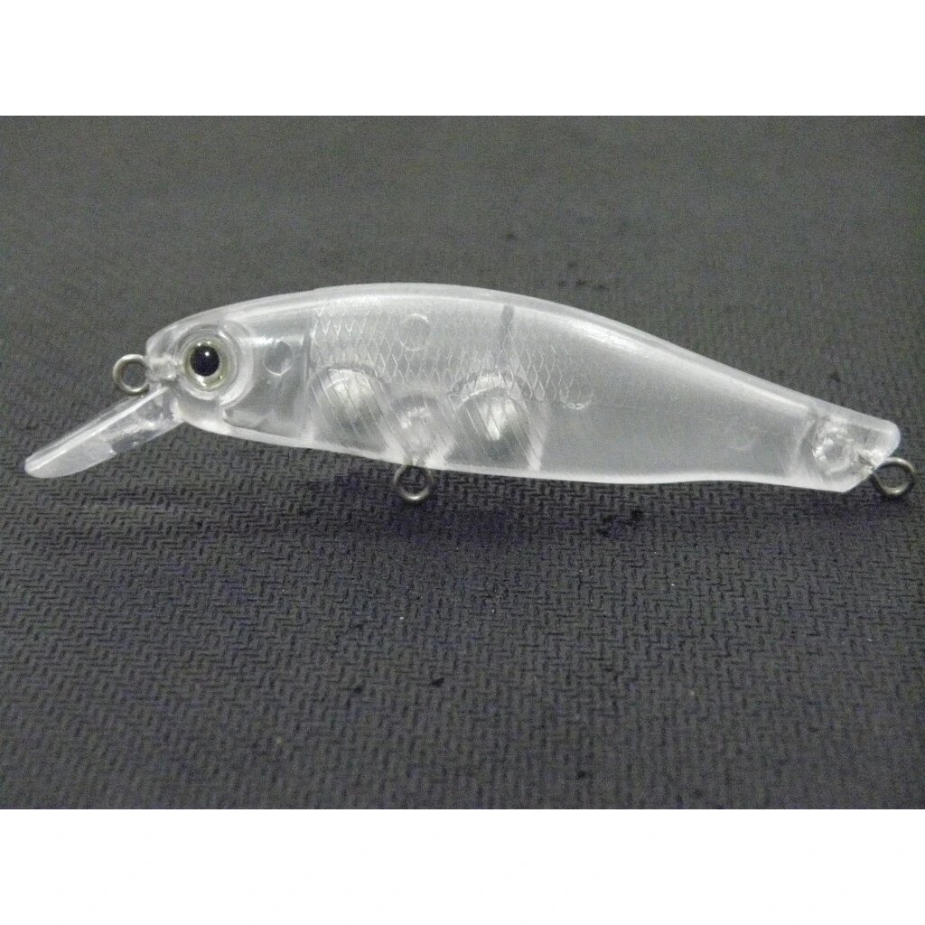 Прозрачные рыболовные приманки wLure 8 см Shallow Diver Minnow Clear Body, 10 количество в наборе с 3D силиконовыми глазами UPM606