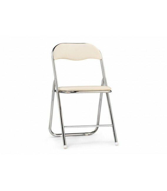 Стул на металлокаркасе Box 1 складной beige / chrome 915481