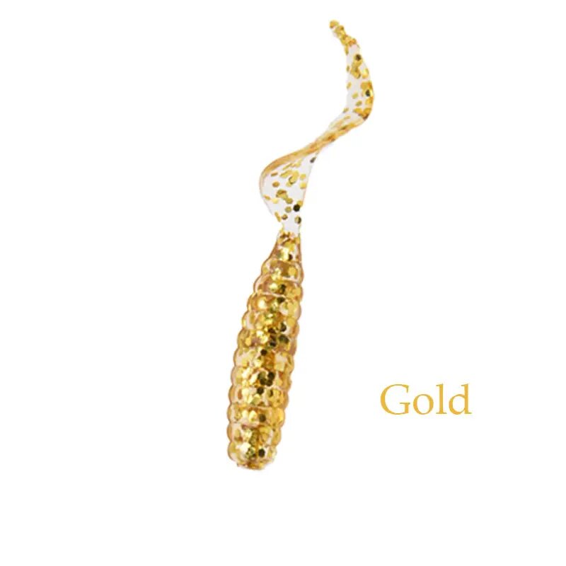 Силиконовый червь для рыбалки Wodjyj, Gold, Желтый