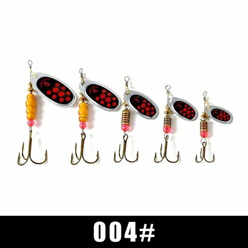 Вращающаяся блесна FISH KING 10.8г, Красный, 004