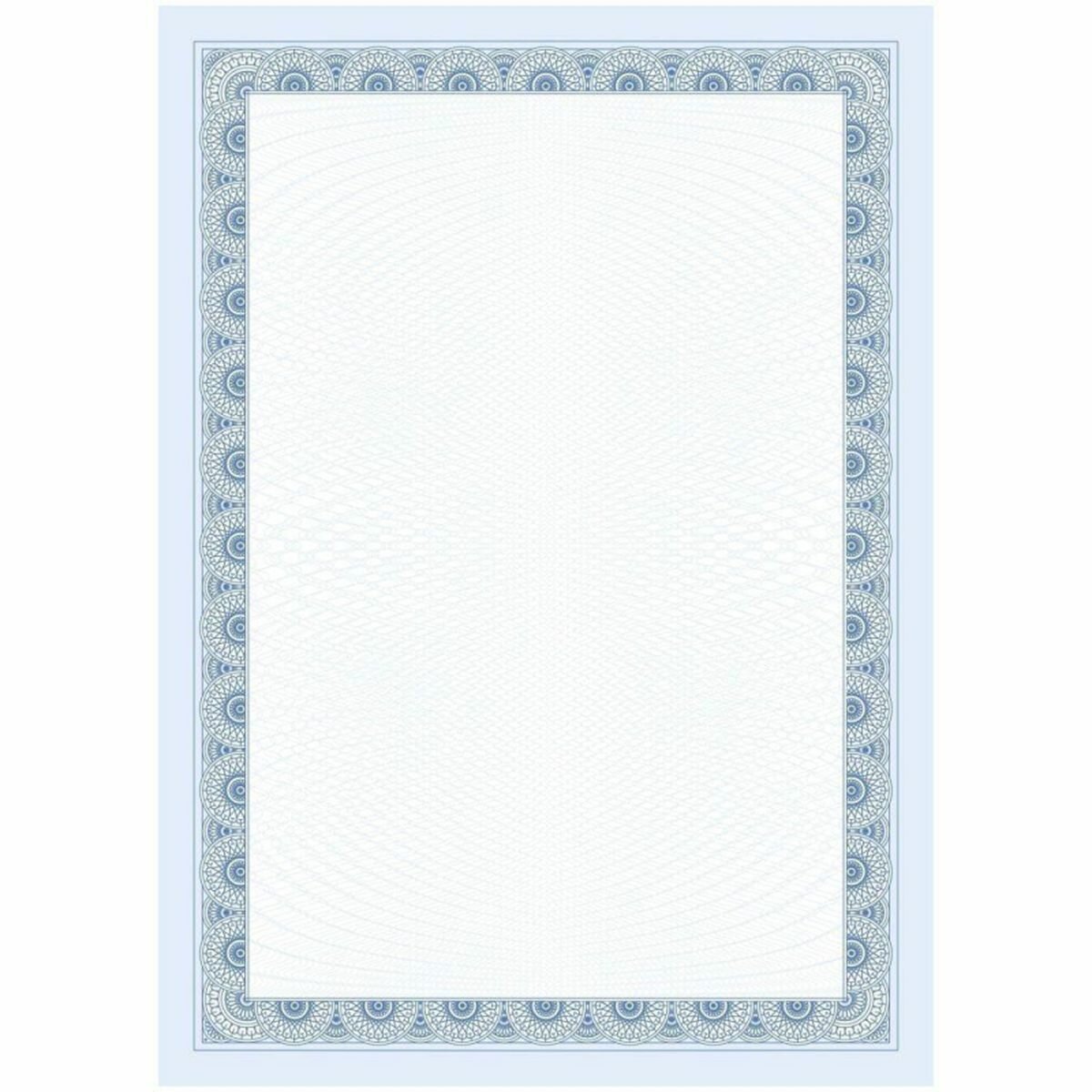 Сертификатная бумага А4 (250г, синяя/голубая) 20шт, 38 уп.