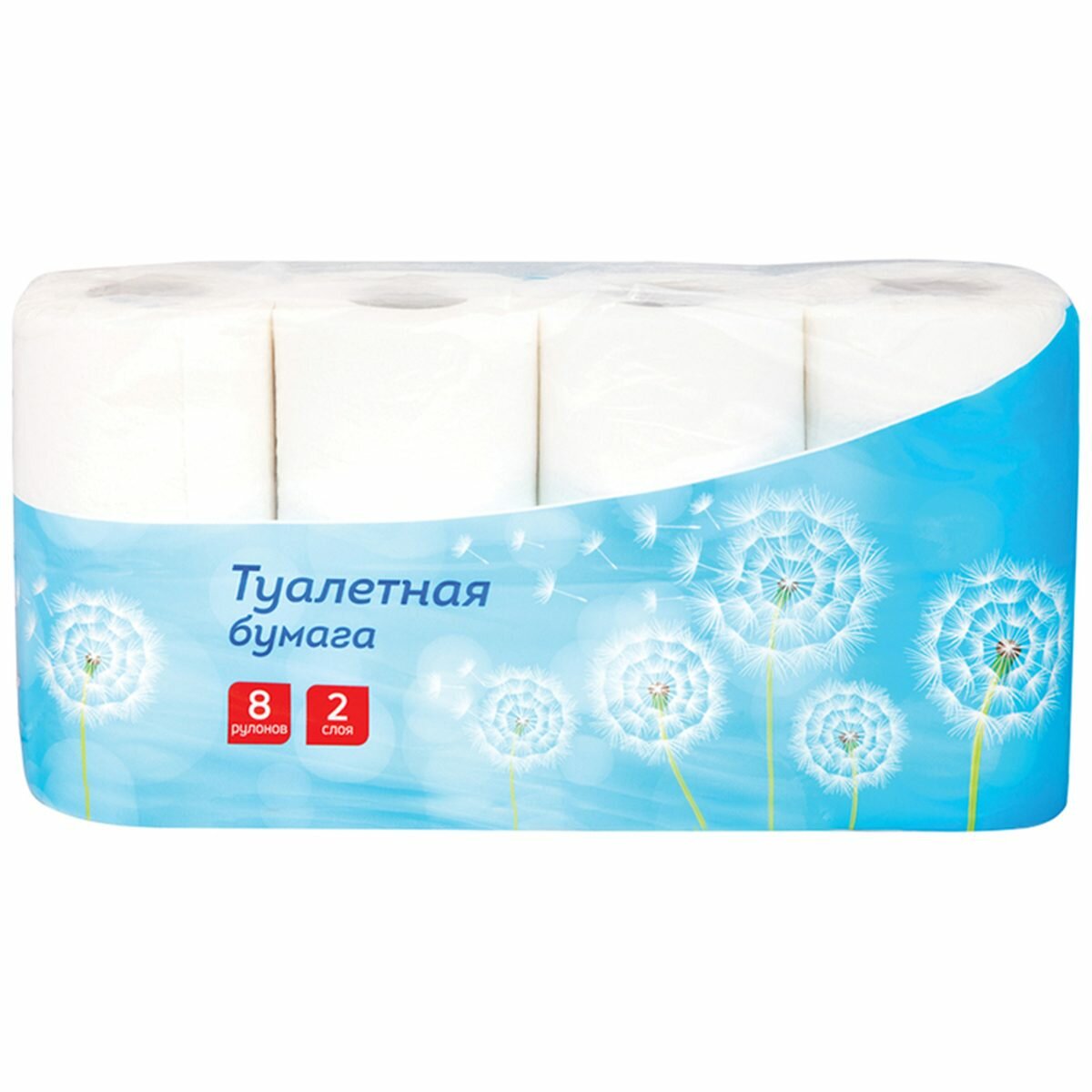 Бумага туалетная 2-слойная OfficeClean, тиснение, белая, 16.2м, 8 рул/уп (249815), 8 уп.