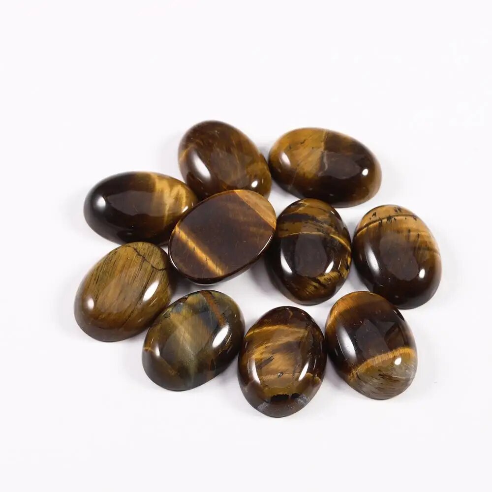 Кабошоны из натурального камня опал бирюза лазурит diycabochon 10 шт 18x25mm, Yellow tiger eye