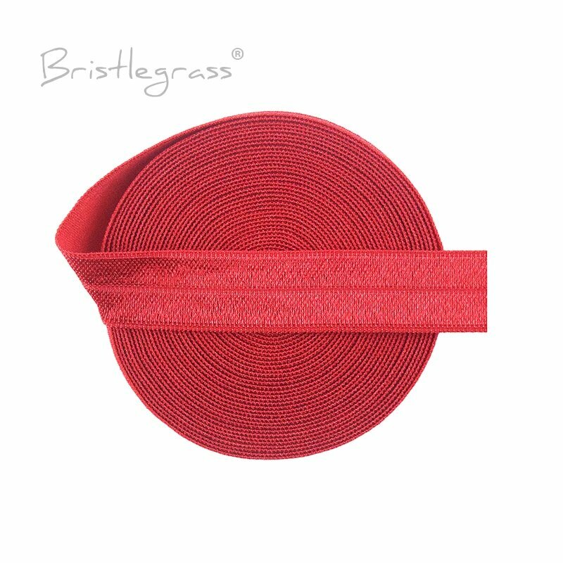 BRISTLEGRASS Эластичная атласная лента из спандекса 5/8 дюйма Красный, 10 Yards, Red
