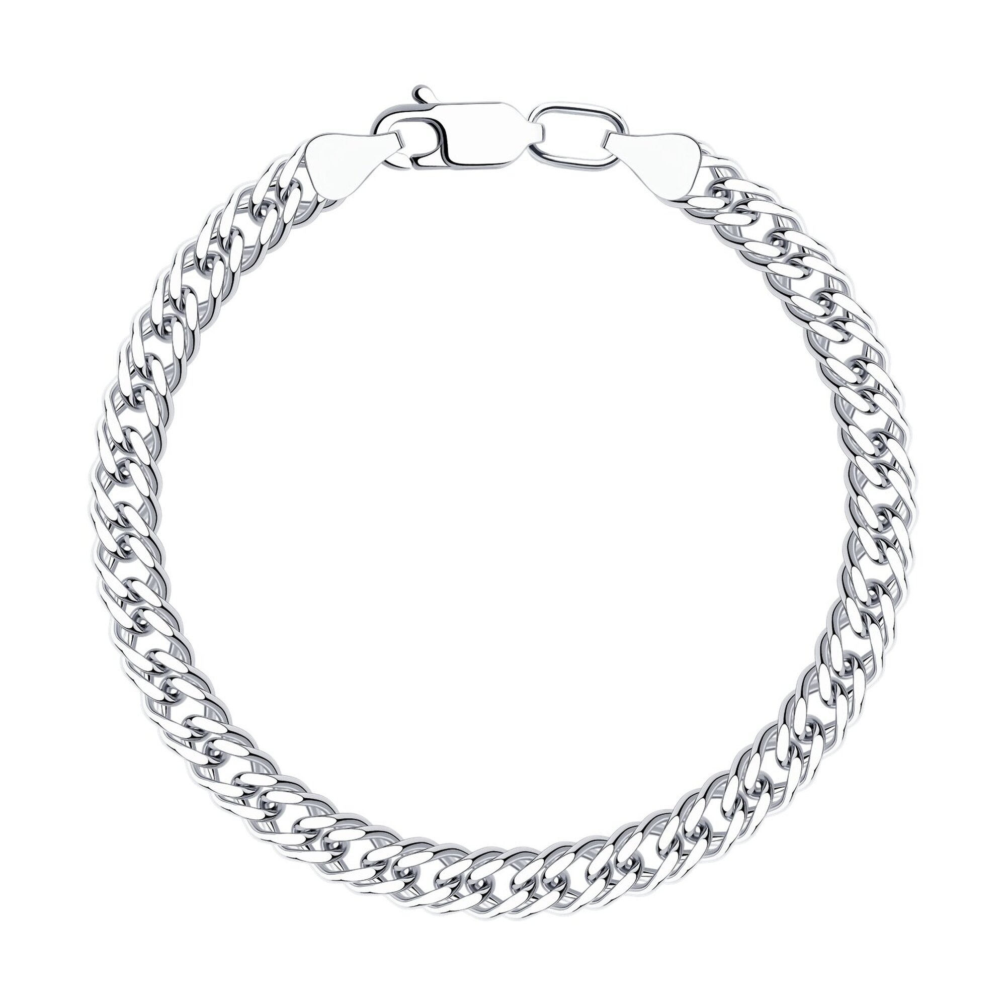 Браслет, серебро, 925 проба, родирование