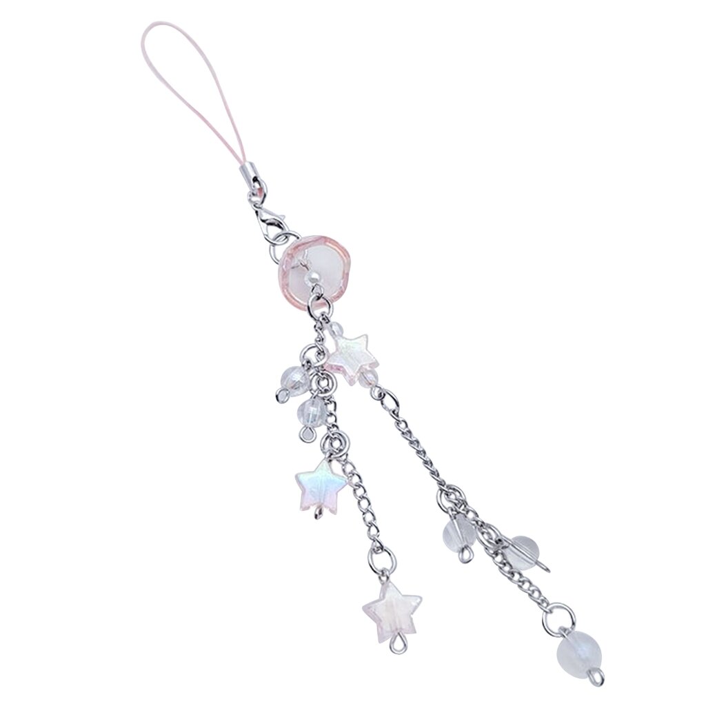 Модный брелок-подвеска для телефона в виде медузы с бахромой, персонализированный брелок для мобильного телефона с бахромой, привлекательное украшение.