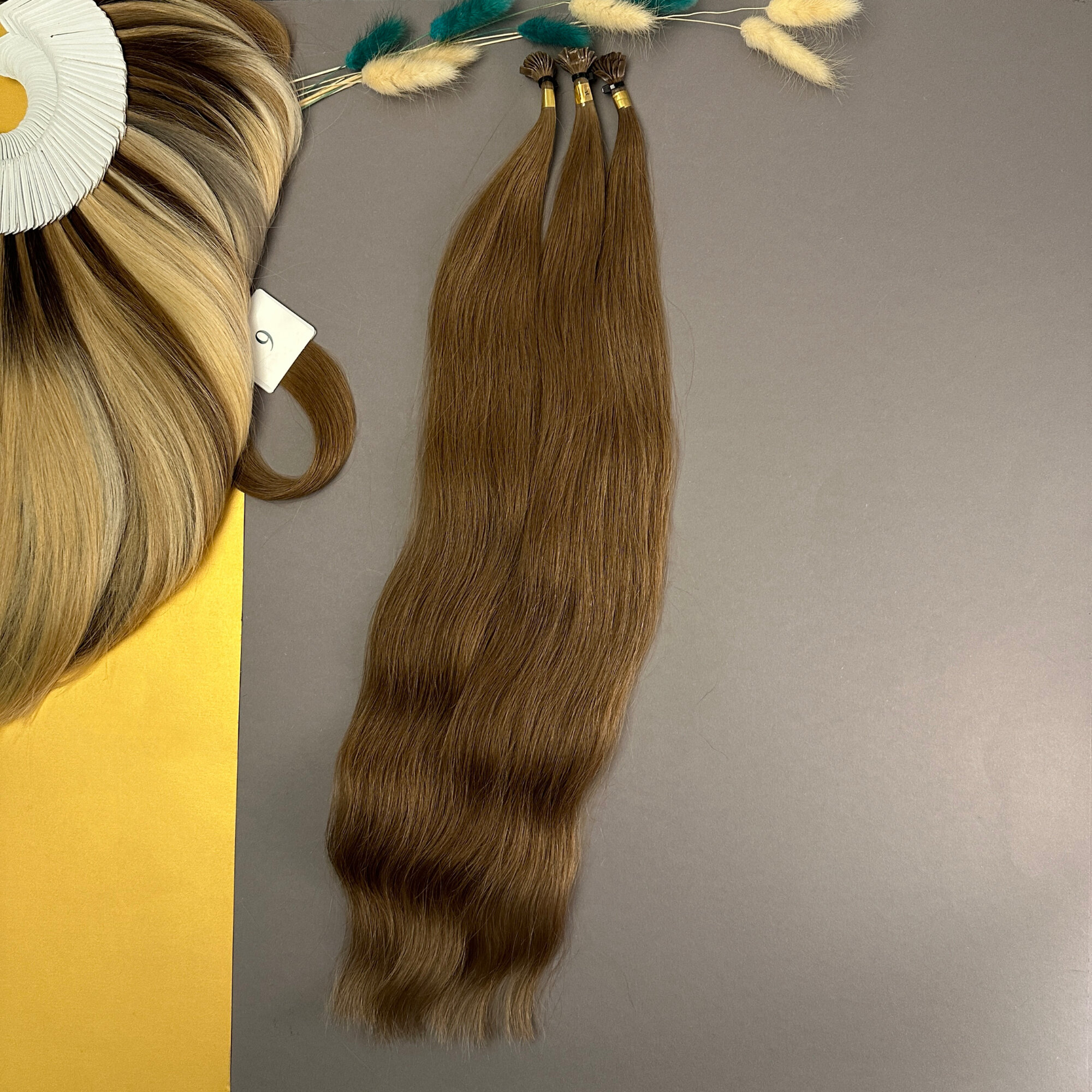 Волосы Belli Capelli славянские люкс на классической капсуле 50-55 см №9 (25 капсул)
