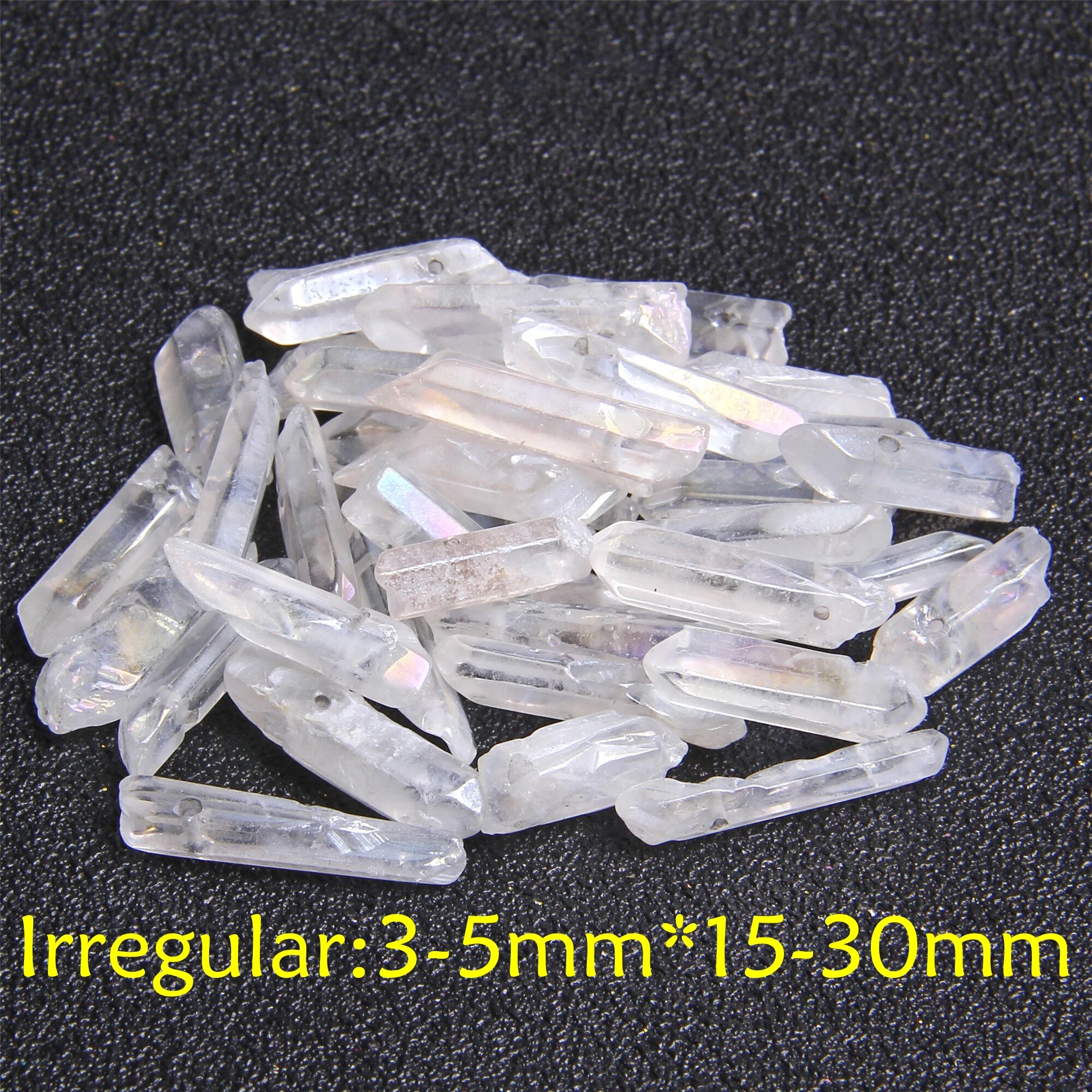 Кварцевые кристаллы Irregular 3-5mm*15-30mm, Белый, NO.11