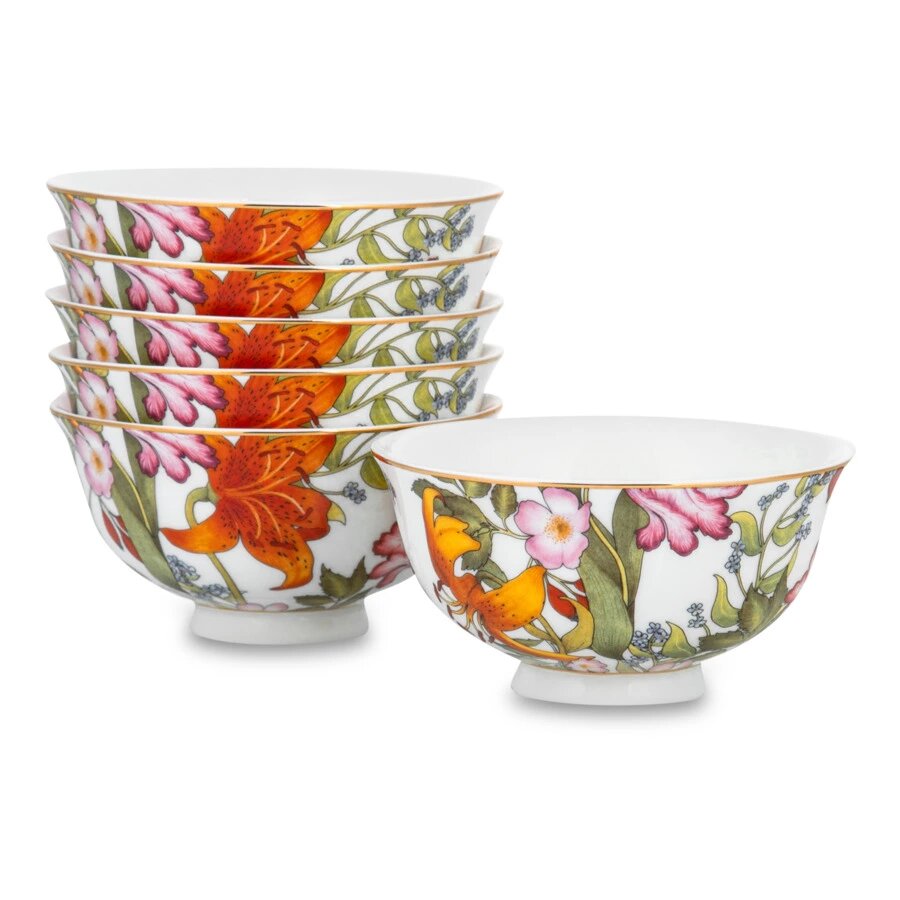 Набор пиал Mix&Match Home Майя 11,5 см, 6 шт, фарфор, элитная посуда