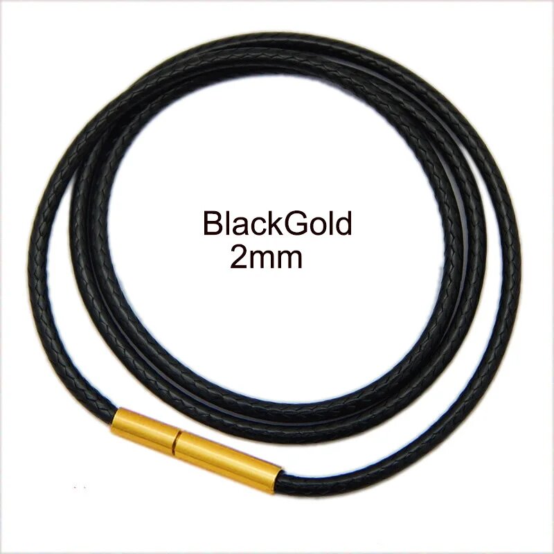 Черный шнур для ожерелья BlackGold 2mm