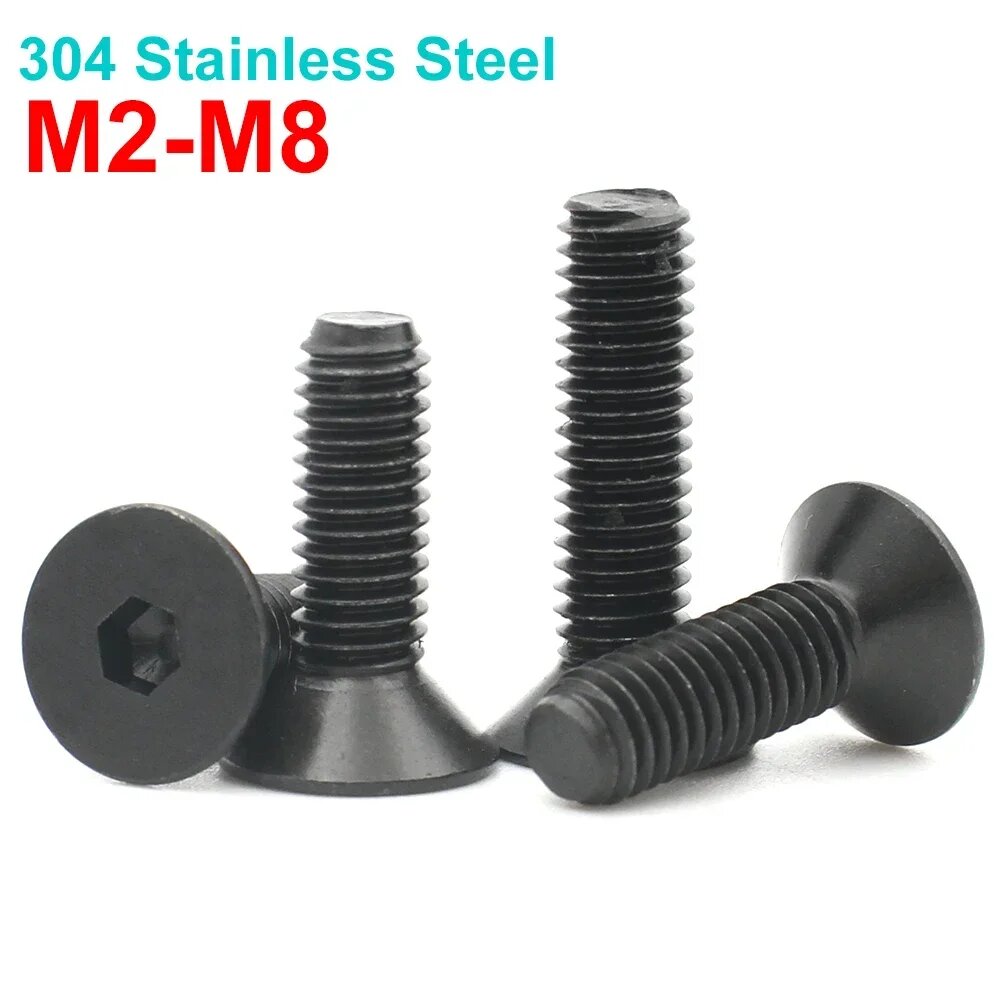 Болты Zimir М2-М8 черный 304 нержавеющая сталь M5 (10PCS), 16mm