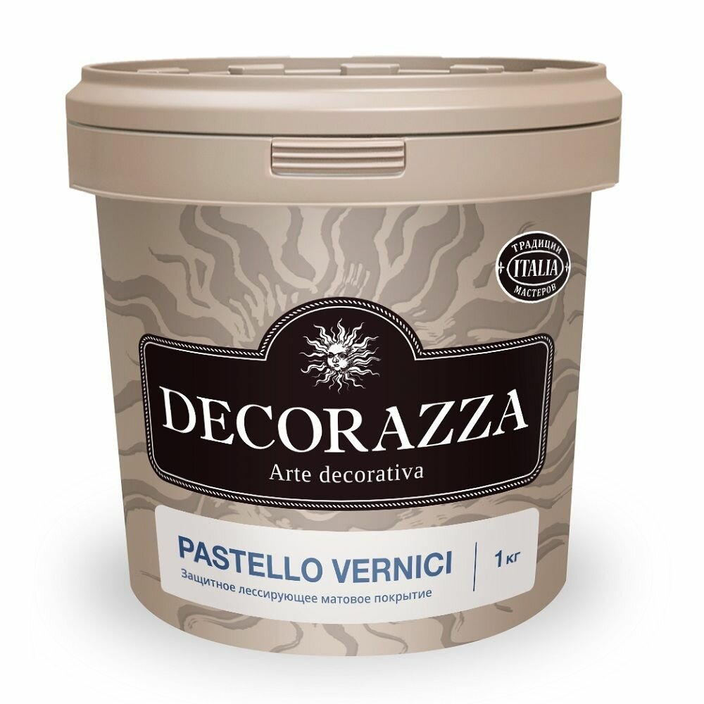 Декоративное защитное лессирующее матовое покрытие Decorazza Pastello Vernici (1кг) PV 10-21
