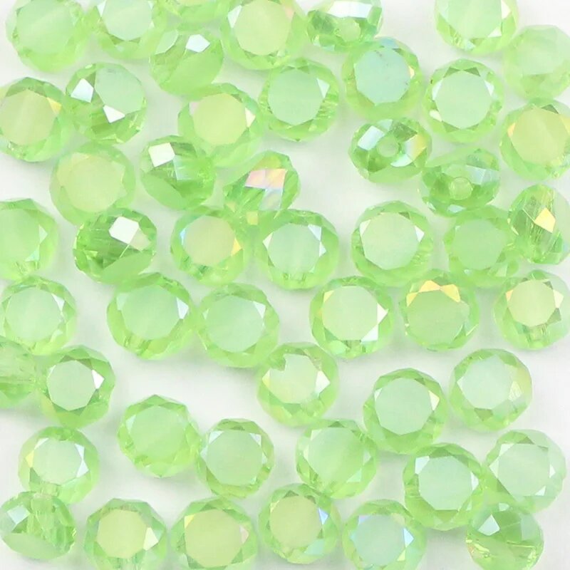 Бусины из хрусталя изумрудные, Light green, 50 шт.