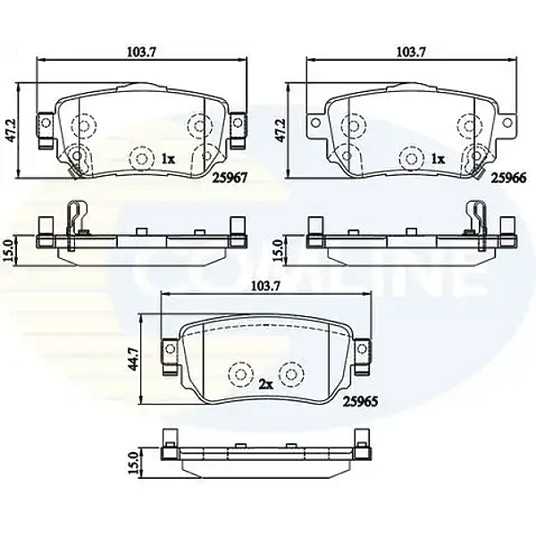 COMLINE CBP32277 колодки nis qashqai 13- / x-trail 13- / ren kadjar 15-
