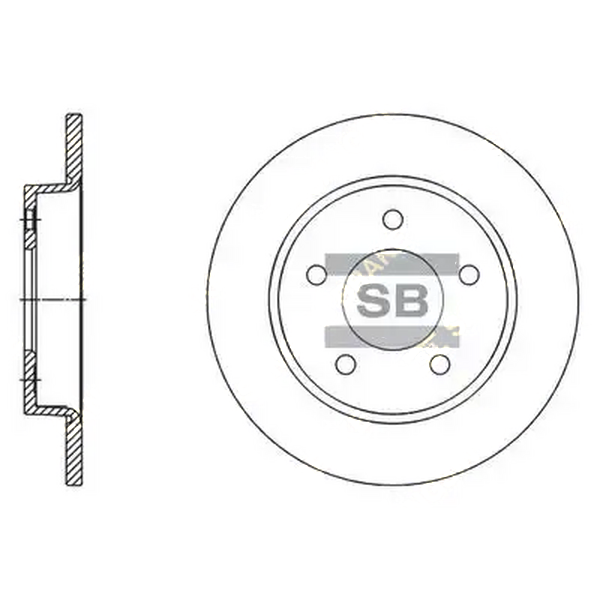 HI-Q SD4419 диск тормозной задний\ Mazda (Мазда) 3 / 5 1.4 / 1.6 / td / 2.0cd 03