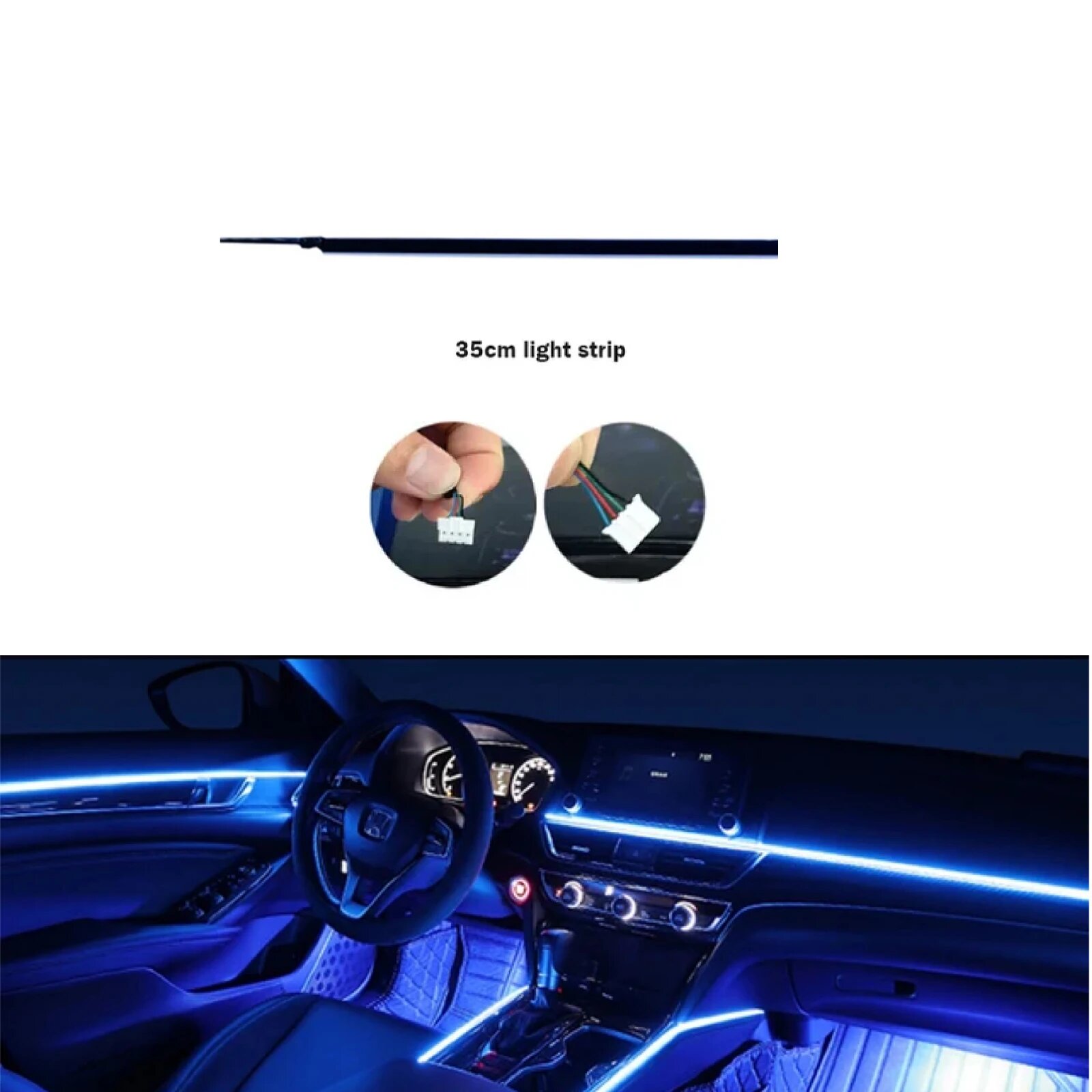 Светодиодная лента для авто 35см RGB