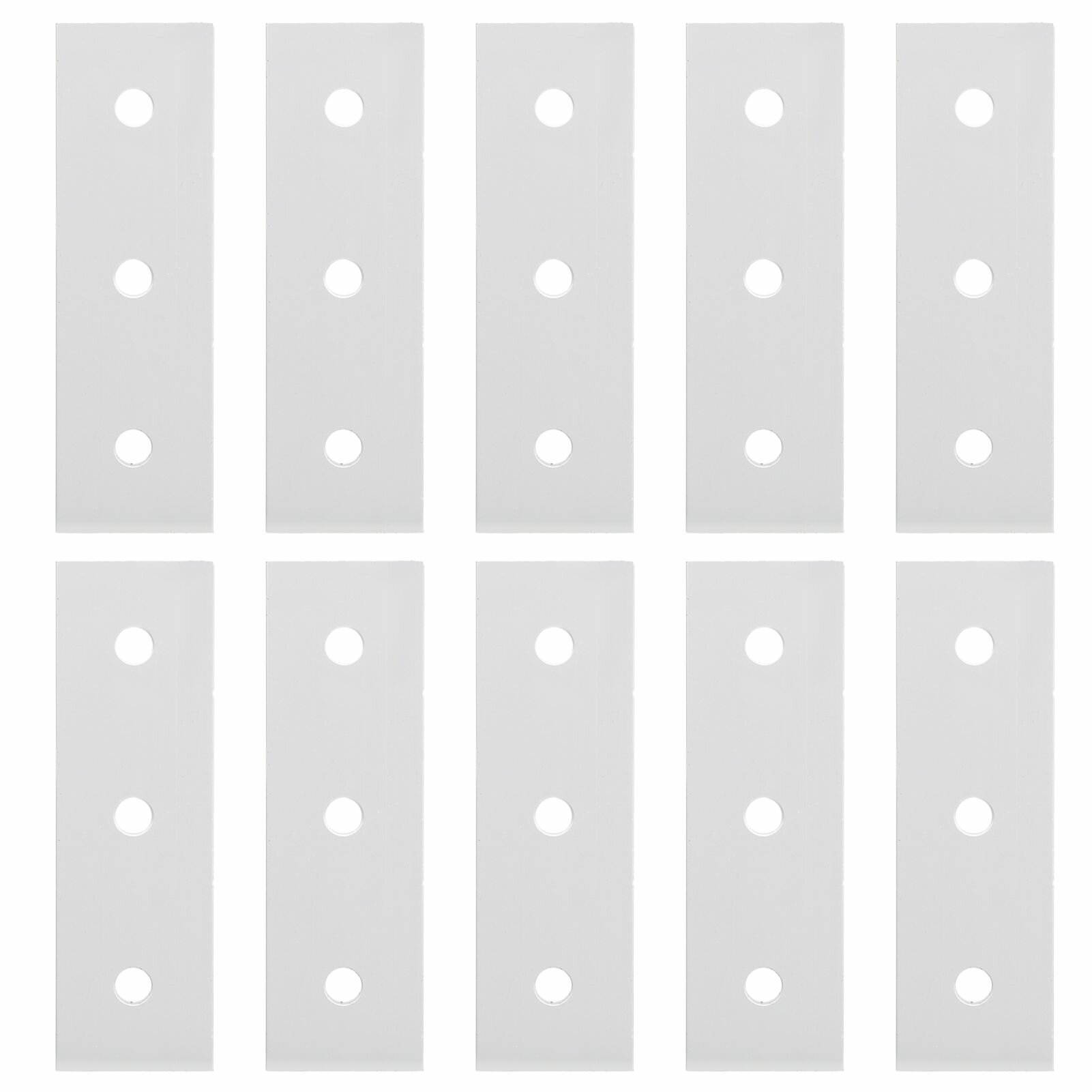 3030 Алюминиевая плоская соединительная пластина, 3 отверстия, упаковка 10 шт, плоские прямые ремонтные соединительные пластины для крепления металла, алюминия или меди