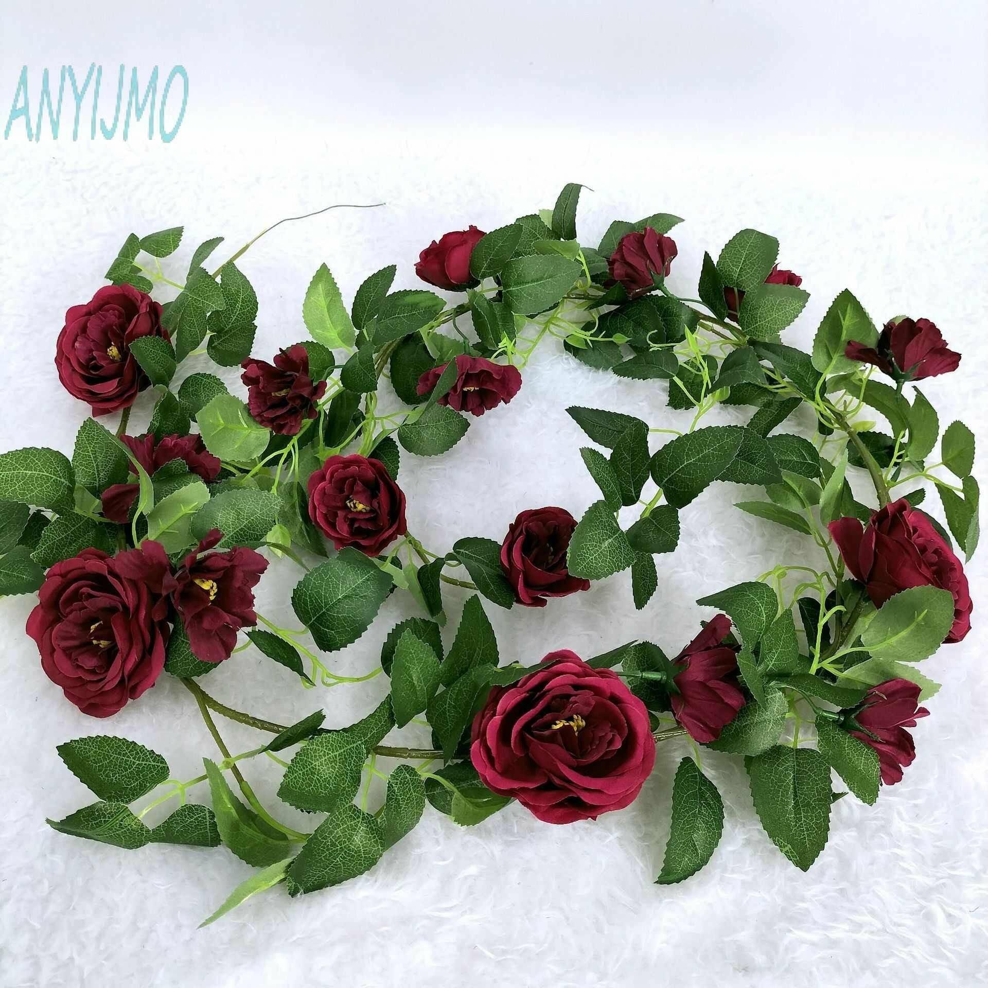 Искусственный цветок ротанг, железная проволока цепочка камелии, 168см 5штANYIJMO