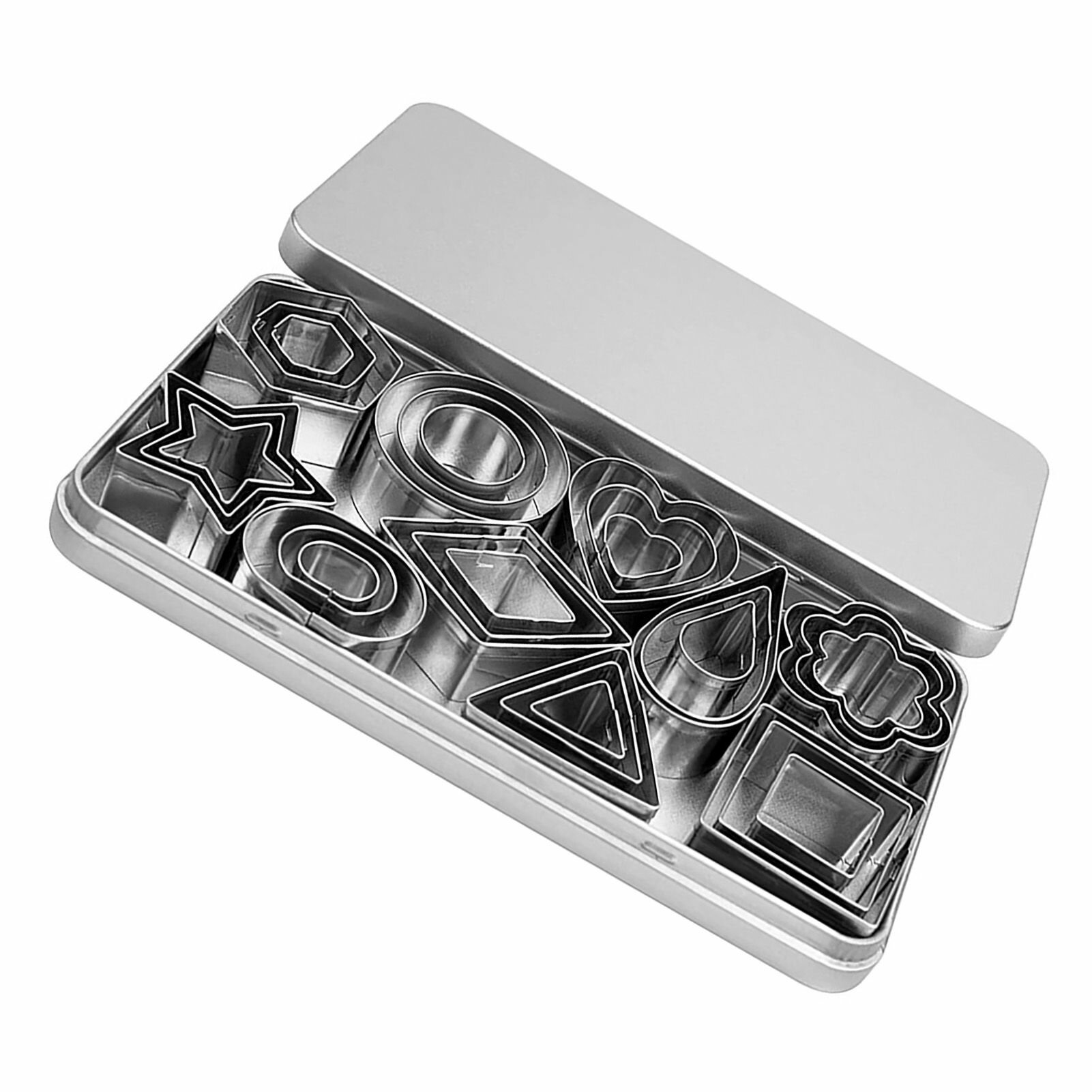 30 шт. металлические формочки для печенья различной формы, металлические формочки для печенья из нержавеющей стали в упаковке, для самостоятельной выпечки торта, шоколада