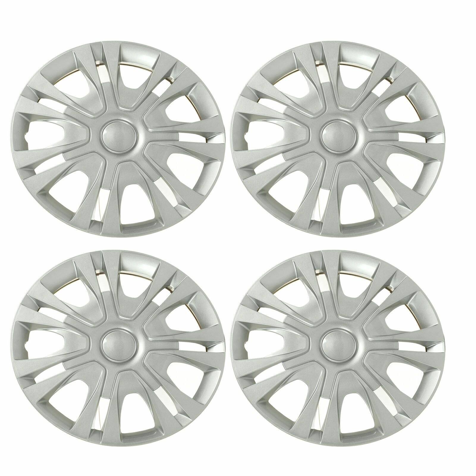 4 шт, 14-дюймовые колпаки на колеса, серебристые, спортивные, модные, универсальные, подходят для большинства автомобилей