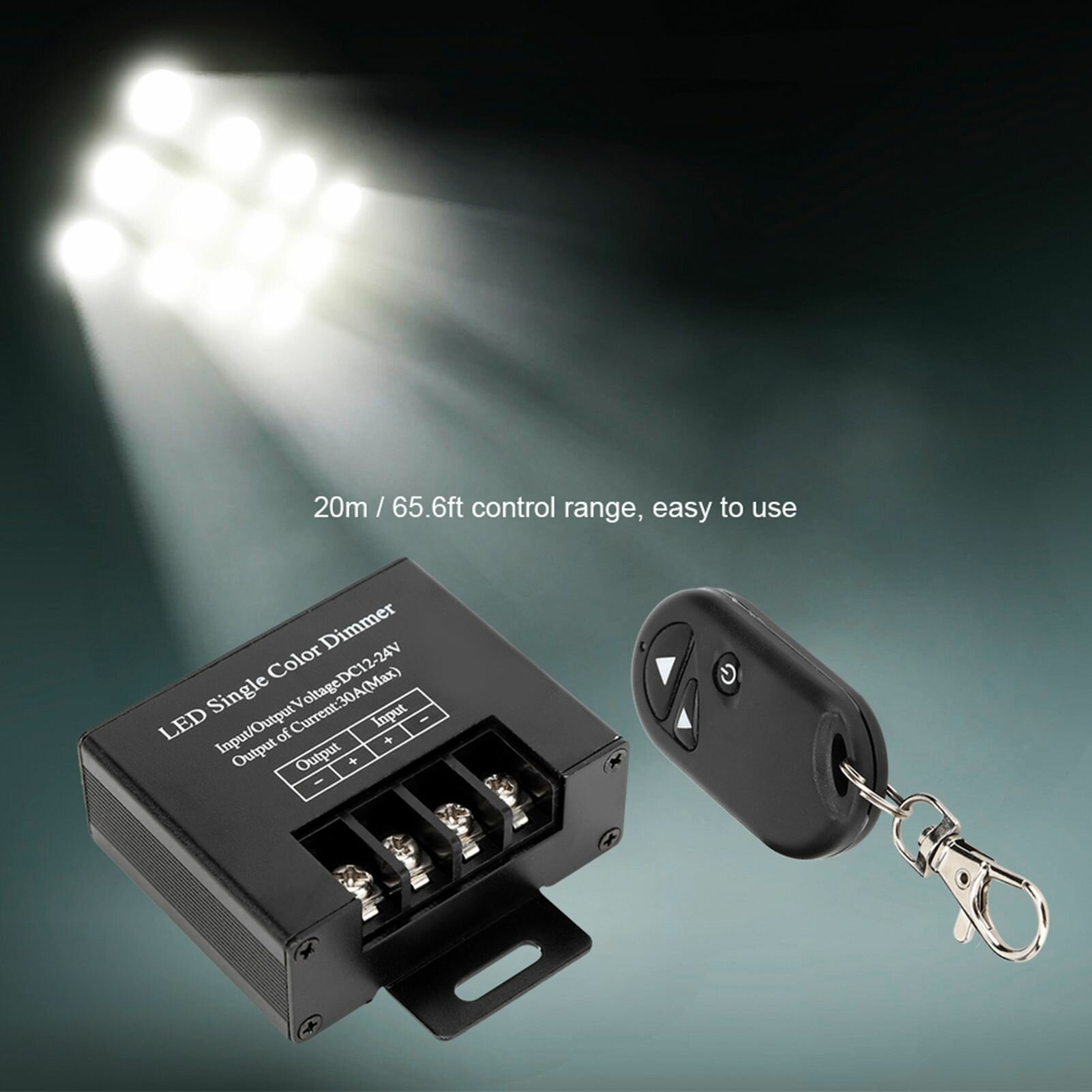 12 24 В постоянного тока, 30 А, 720 Вт, 3 клавиши, радиочастотный диммер, беспроводной пульт дистанционного управления, диммерный контроллер света