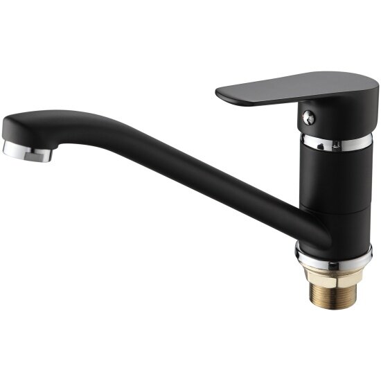 Смеситель для кухни с поворотным изливом Ammore A5403-A, чёрный