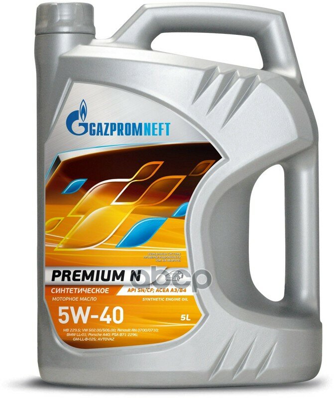 Масло моторное GAZPROMNEFT Premium N 5W40 (5л) Gazpromneft арт. 253140424