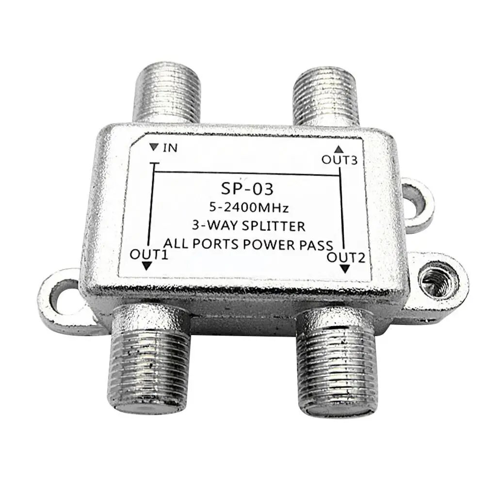 ТВ-антенна от 5 до 2400 МГц, спутниковый разветвитель, кабель, приемник ТВ-сигнала, распределитель, ТВ-супутниковый разветвитель, кабель, разветвитель сигнала