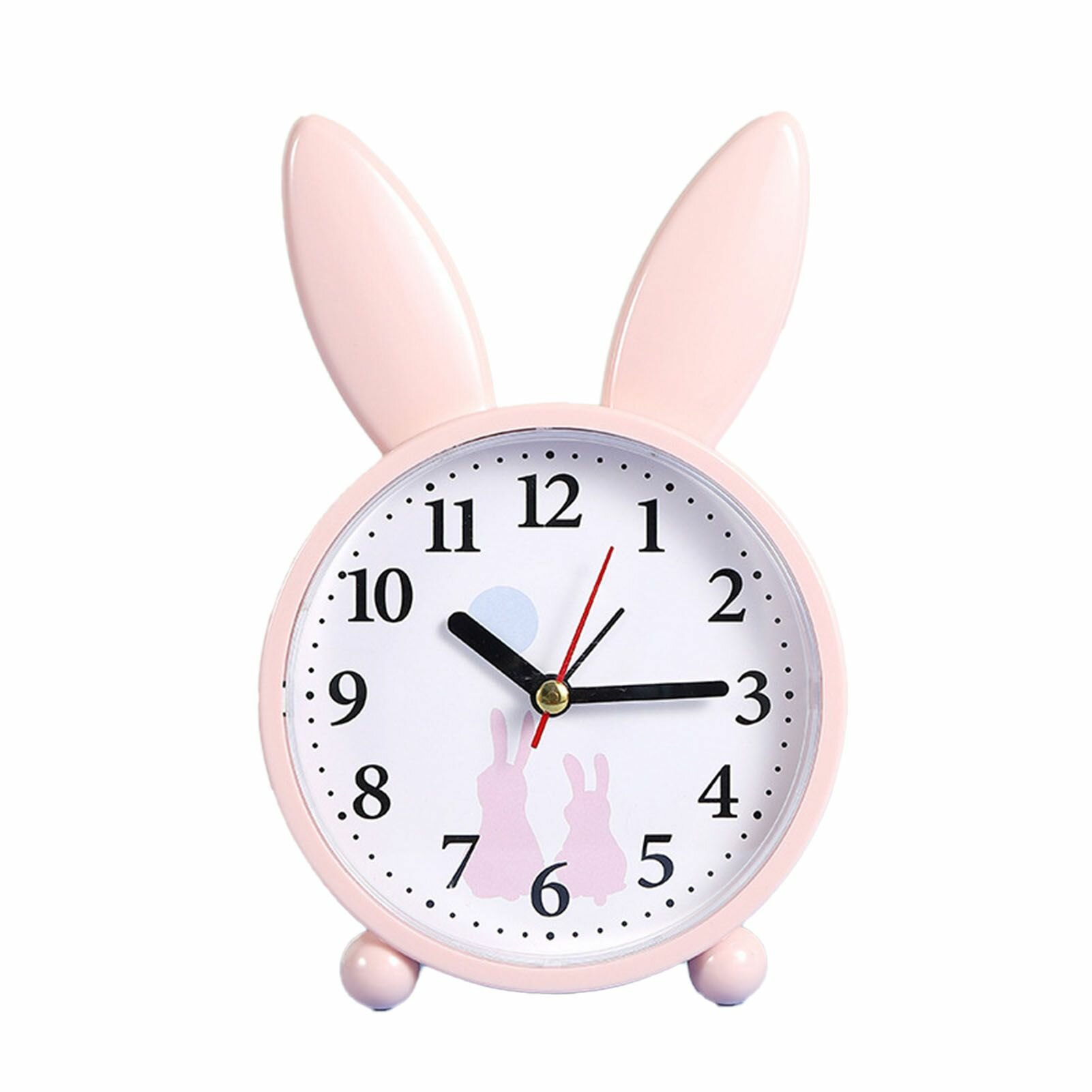 Симпатичные будильники для кролика, тихое и точное время, идеальные декоративные часы для спальни, орнамент для детской комнаты