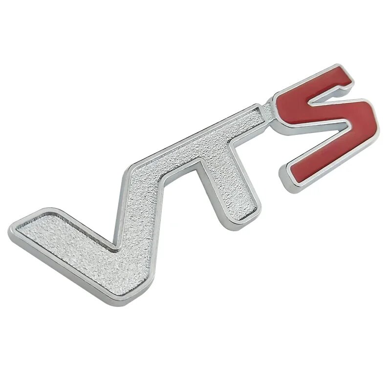 VTS Автомобильный значок, серебристо-красный