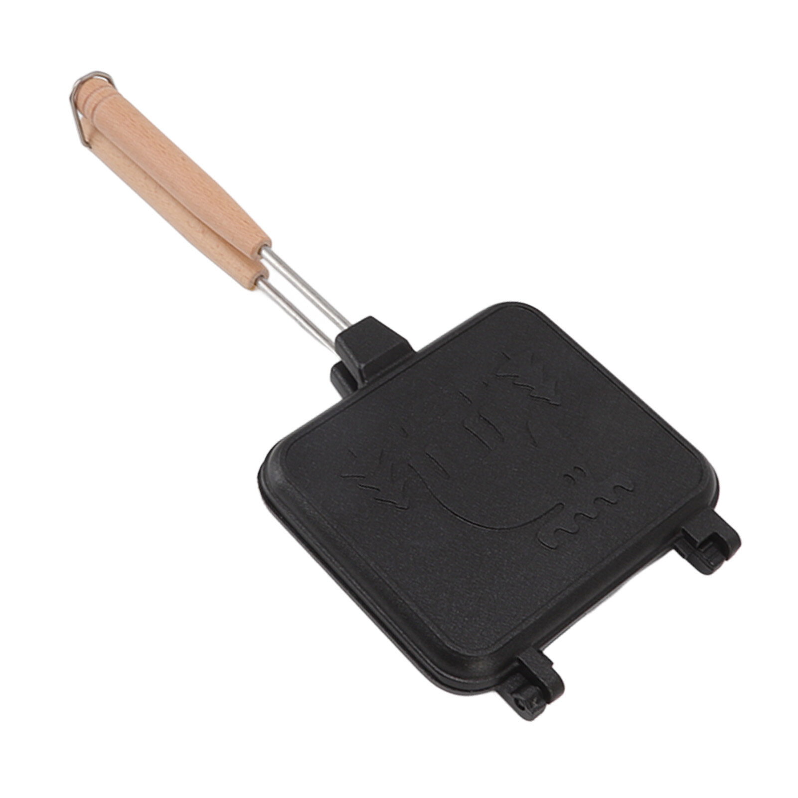 Сковорода для сэндвичей, двусторонняя перекидная сковорода для завтрака, устойчивая к прилипанию, со съемной ручкой для яиц, стейков, хлеба