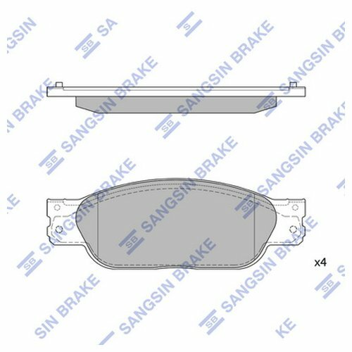 Комплект передних тормозных колодок Hi-Q SP4061 для Jaguar S-Type, XJ