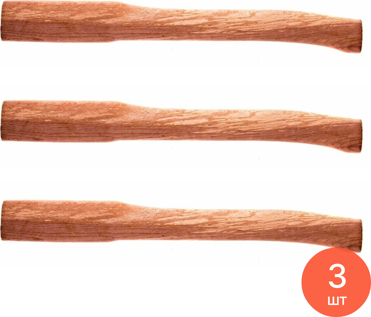 Топорище СИБРТЕХ шлифованное, из древесины бука, длина 50см / ручной инструмент (комплект из 3 шт)