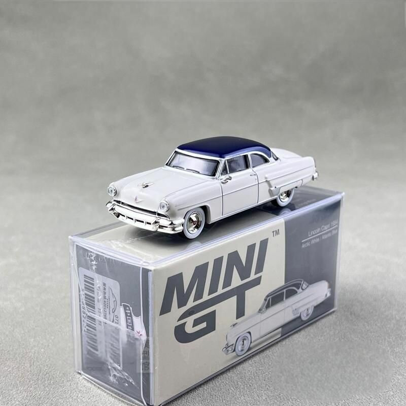 Машинка TSM Mini GT 1/64 #631 Lincoln Capri 1954 Cream white Die-cast Alloy Car Model Collection Gift