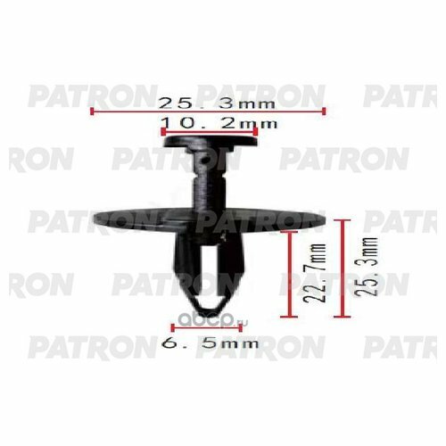 Клипса пластмассовая Ford, GM применяемость: брызговик, защита кузова, решетки Patron P371834