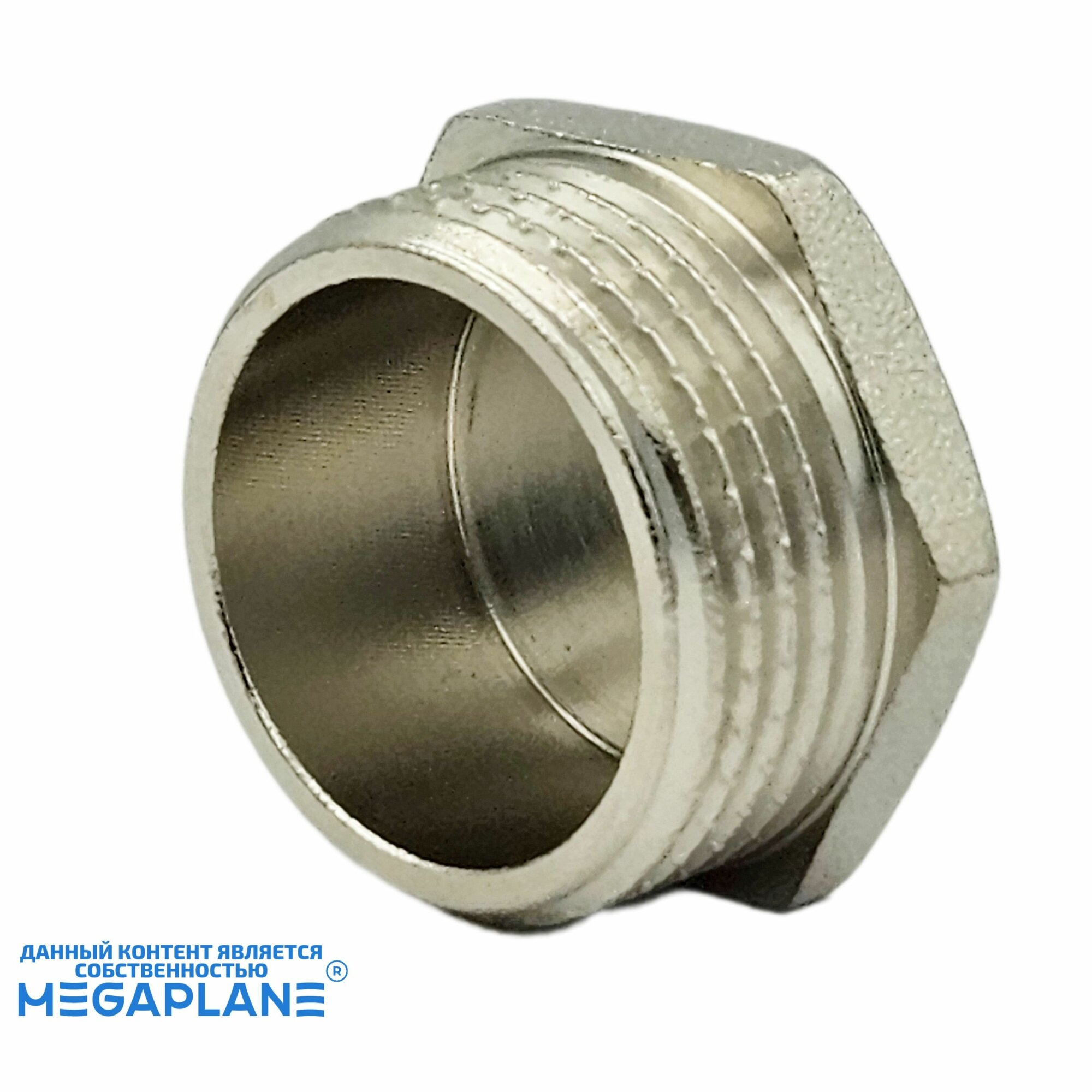 Заглушка 1/2" НР никелированная латунь TIM DT002N