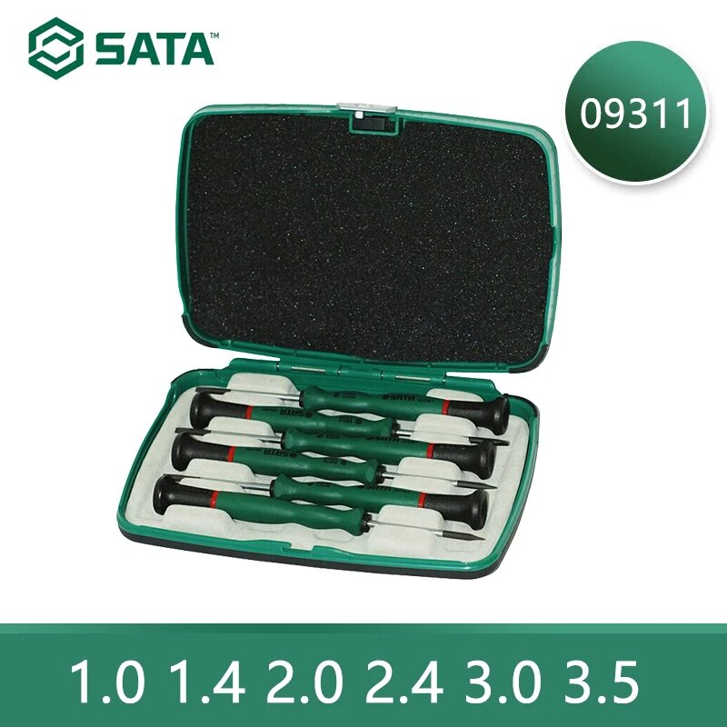 1 шт, прецизионная отвертка с плоским концом, 1,0 мм, 1,6 мм, 1,8 мм, 2,0 мм, 2,5 мм, 3 мм, 4 мм