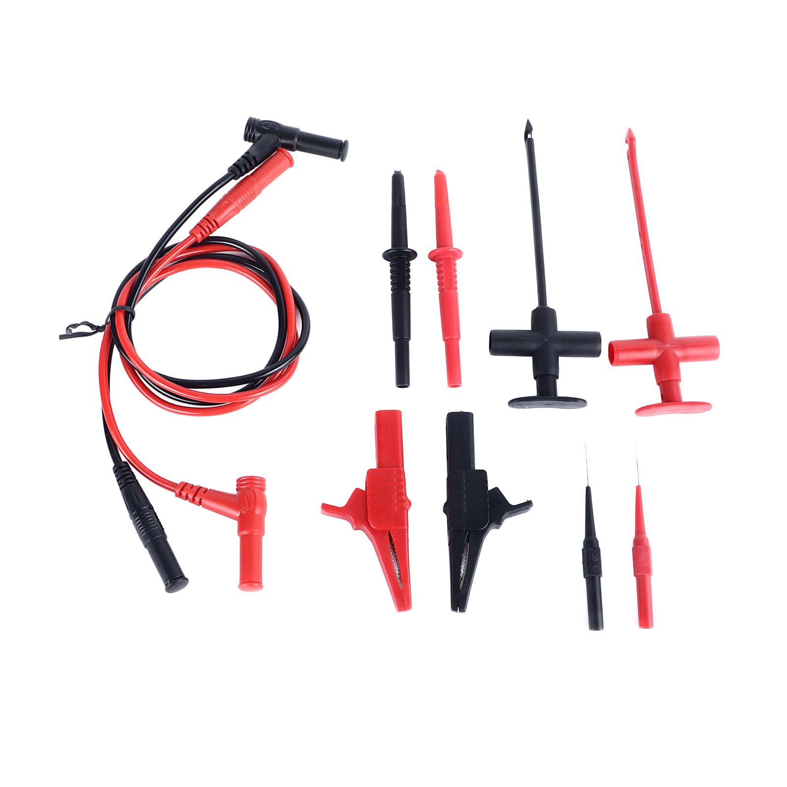 Набор измерительных щупов для мультиметра, 4-мм банановый разъем, силиконовый изолированный зажим для измерительных щупов.