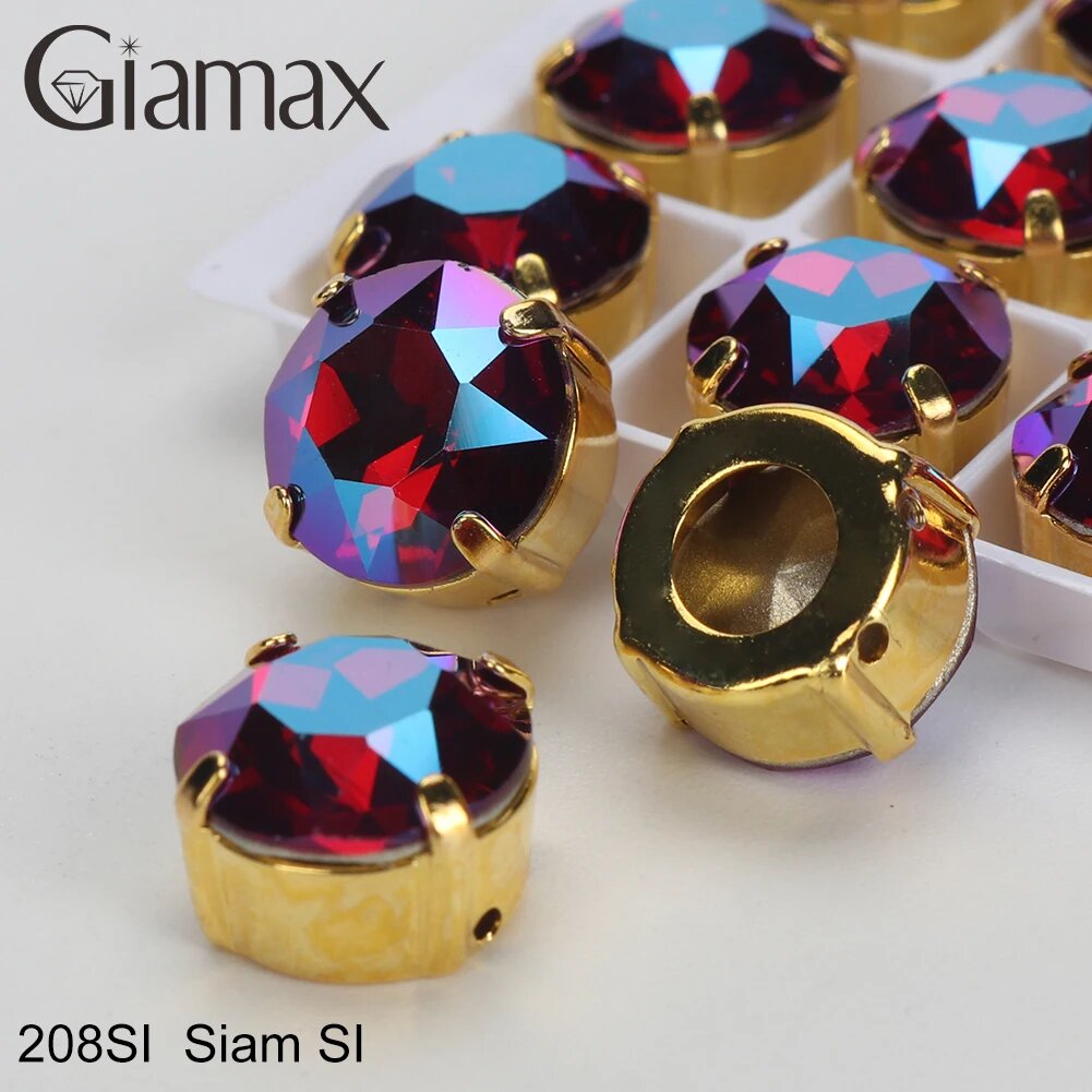 Камні Giamax Siam SI, 5 мм, 72 шт
