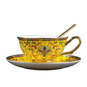 Coffee Cup Luxury Ceramic Mug Coffee Reusable Cup Tea Cups And Saucer Sets Chinese Drinkware|Teacup & Saucer Sets