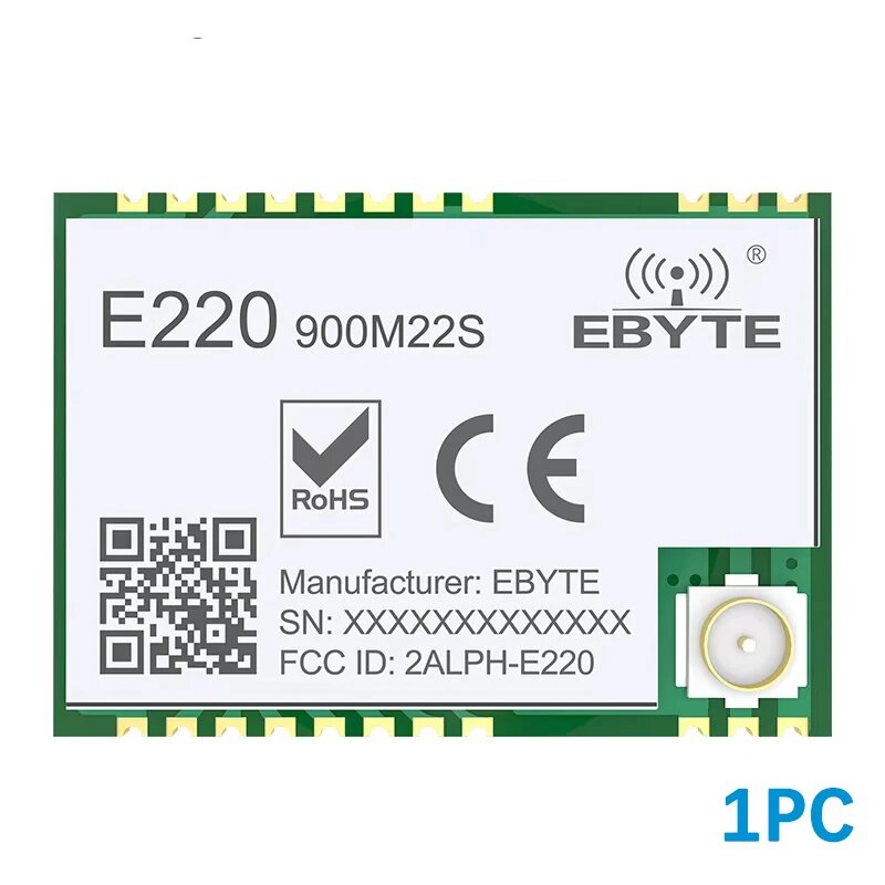Беспроводной модуль LoRa cojxu E220-900M22S Изумрудный, 1PC