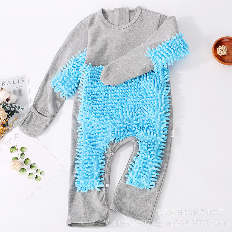 Комбинезон для мытья пола, серебристый, 100см