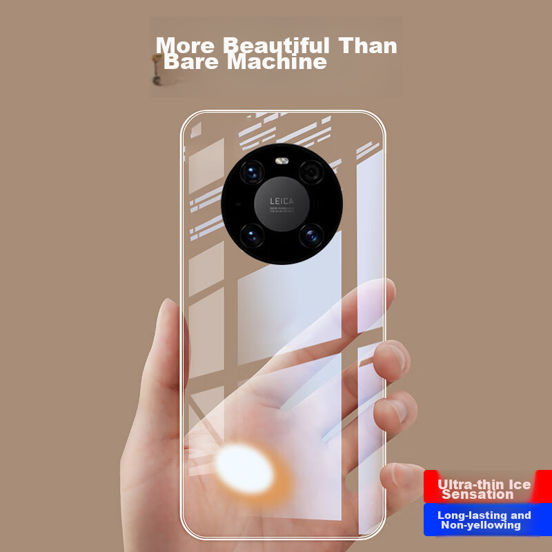 Kekelili [Long-Lasting Non-Yellowing] Huawei Mate 40 Pro Phone Case, Huawei Mate 40 Pro Protective Cover, Full Coverage Lens Protection, Fully Transparent, Ultra-Thin, Shockproof, Bare Phone Feel