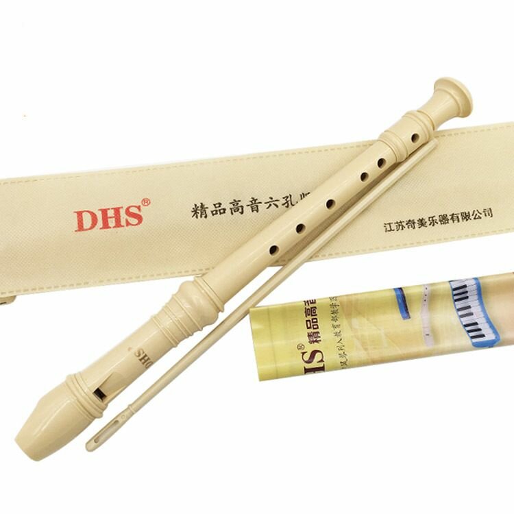 Блок-флейта немецкой системы, 6 отверстий. 3 части. G тональность. Шомпол в комплекте DHS