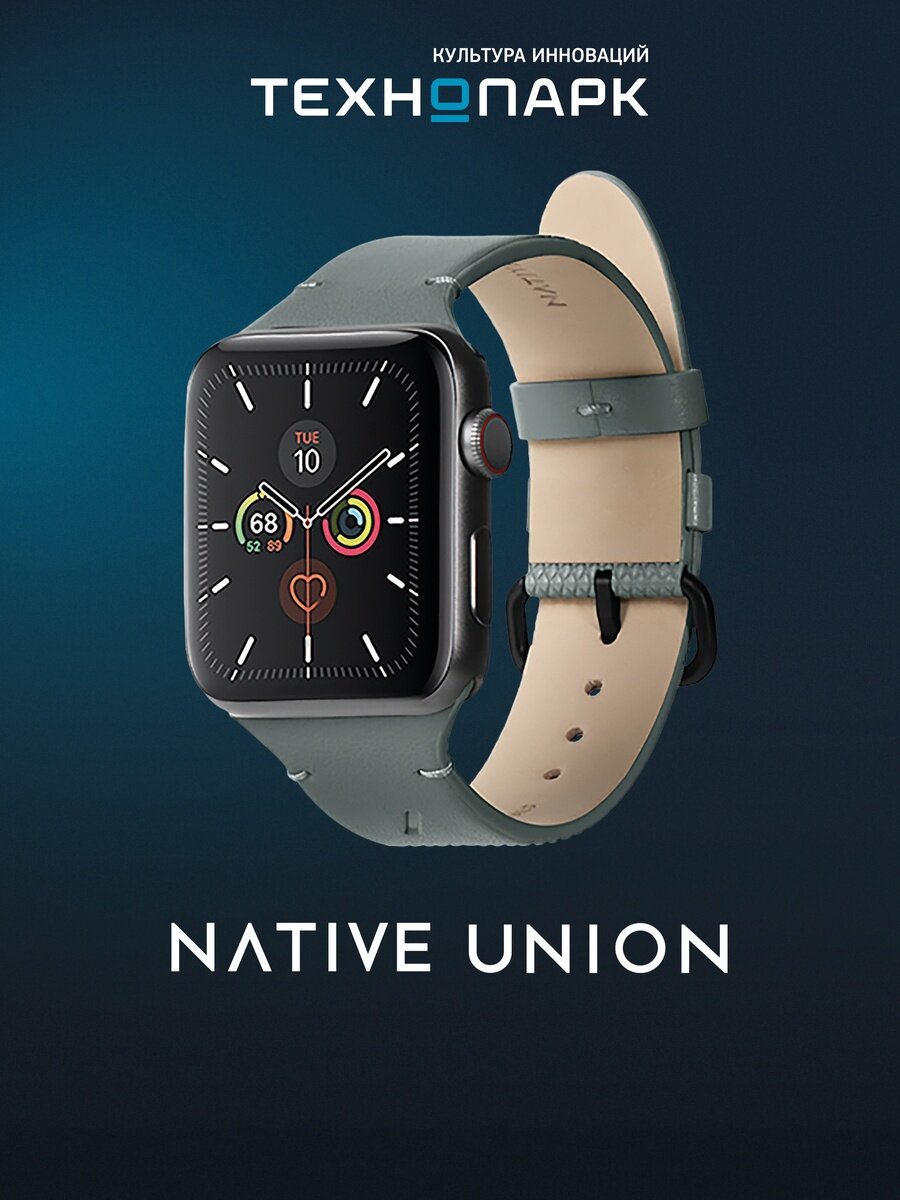 Ремешок для умных часов Native Union Classic Strap для Apple Watch 38/40 мм зеленый
